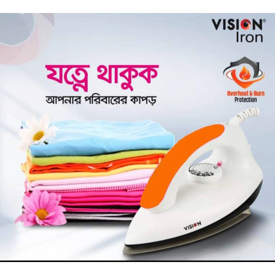 Vision Electric Iron 1000W with Overheat Protection VIA-DEI-002
