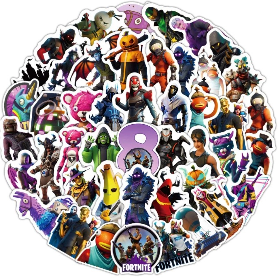 50Pcs/Set Anime Pc Games Fortnite Pvc Waterproof Stickers For Wall ...