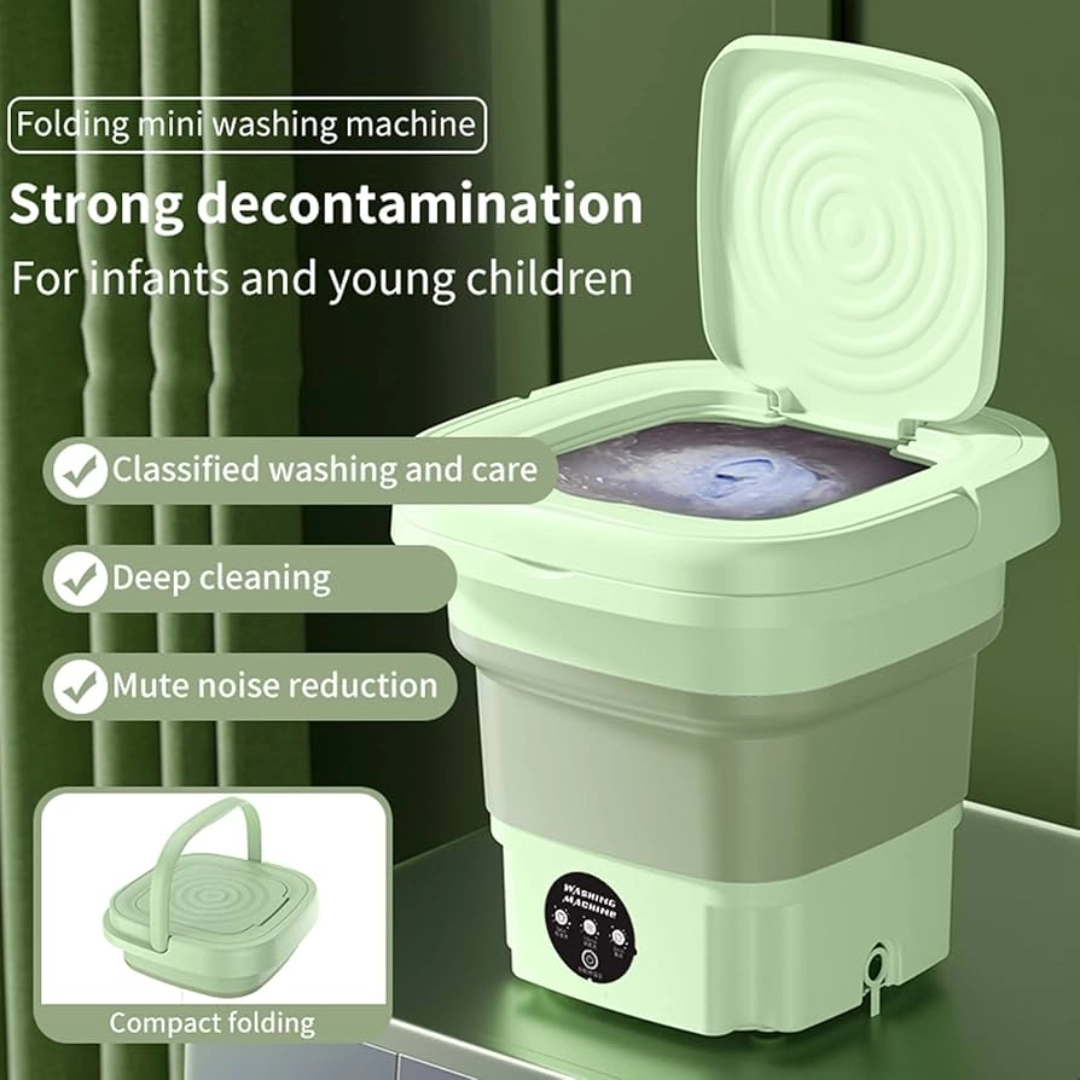 Foldable Washing Machine, 8L High Capacity Mini Washer, With 3 Modes ...