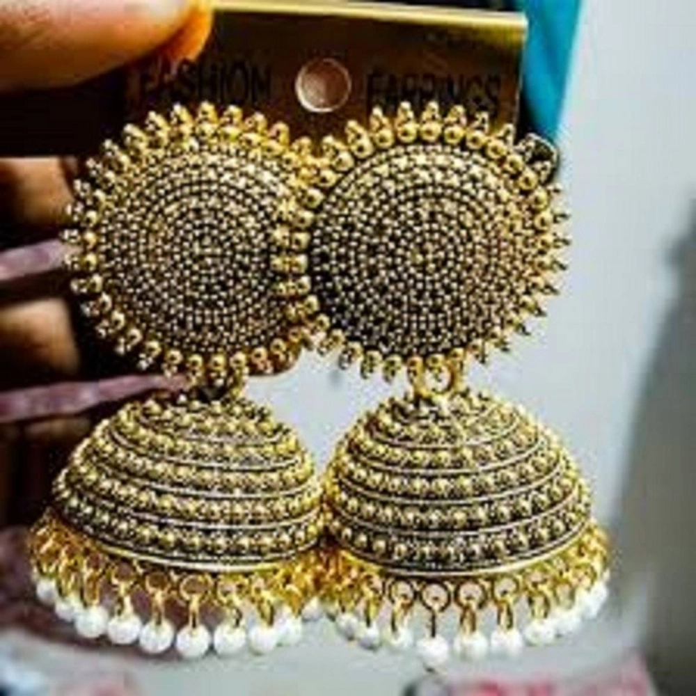 New Earrings For Girl And Women gold jhumka //Kaner Dull Star Sape