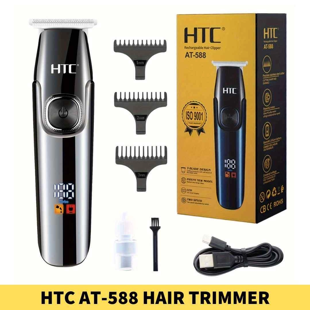 HTC AT-588 Rechargeable Professional Hair & Beard Trimmer With LED Display