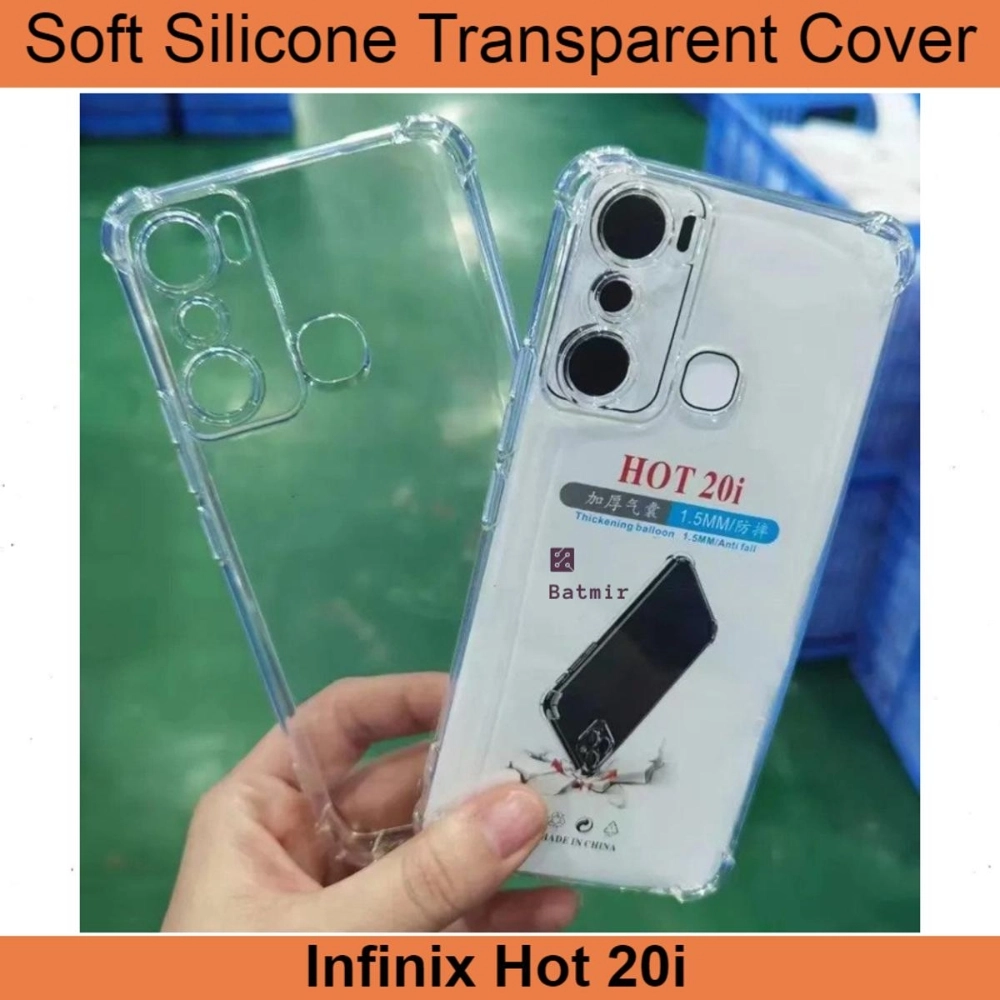 Infinix Hot 20i Back Cover Soft Flexible Airbag Transparent Silicone Case