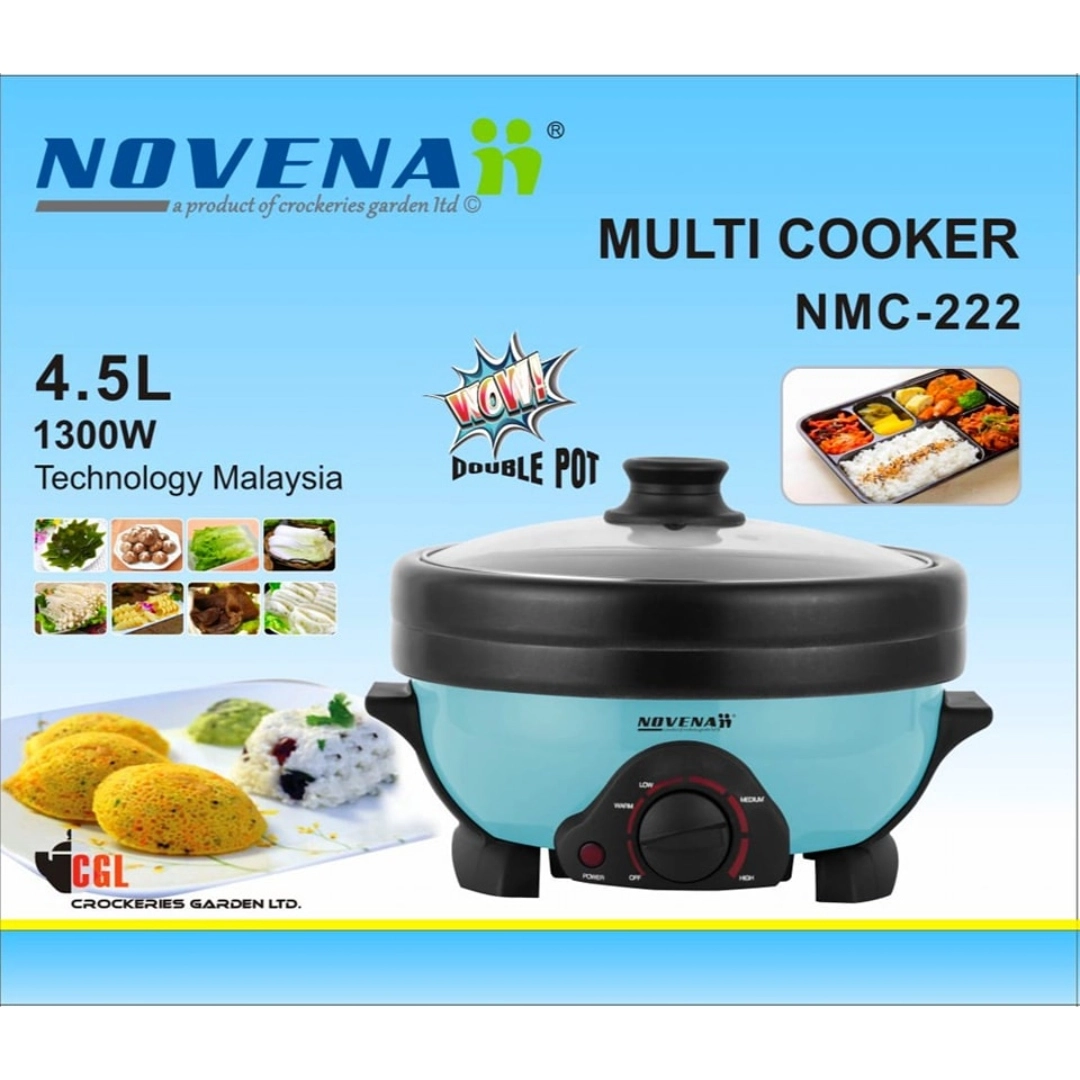 Novena Multi Cooker Double Pot Multi cooker, Electric Curry Cooker With ...