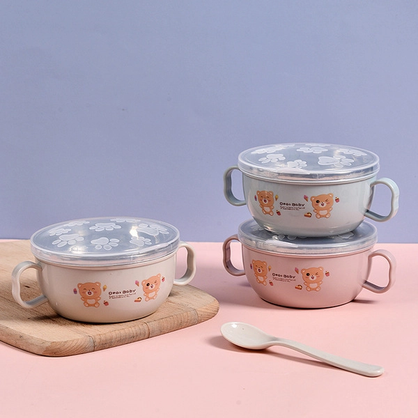 Dear Baby Stainless Steel Hot Bati, Feeding Bowl and Spoon Set with ...