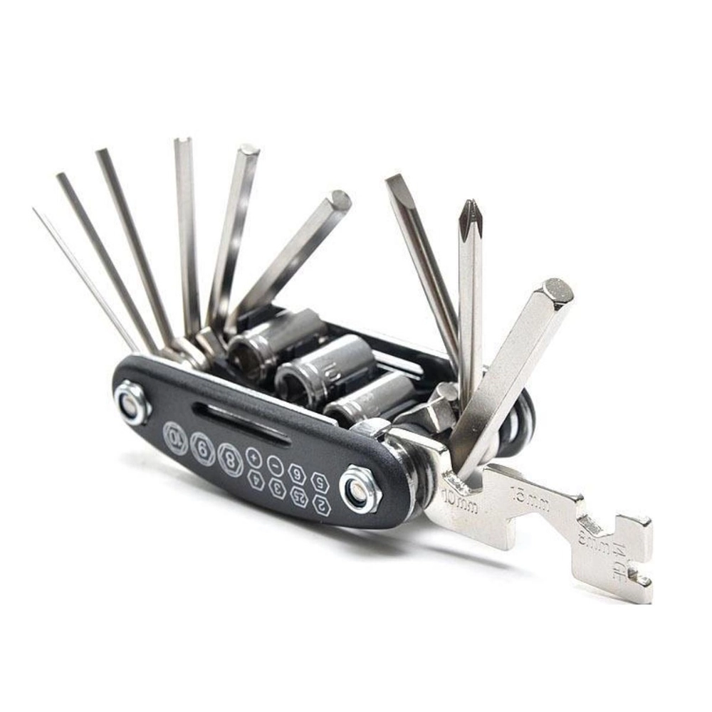 16 in 1 Bike Pocket Repair Tools Set Bicycle Multi-functional Tool Kit ...
