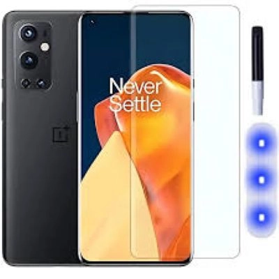 OnePlus 9 Pro Full Glue UV Glass Light Adhesive Tempered Glass Screen ...