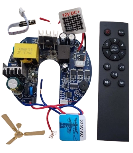 Ceiling Fan Controller PCB Circuit Board 60W AC DC Kit Remote Control ...