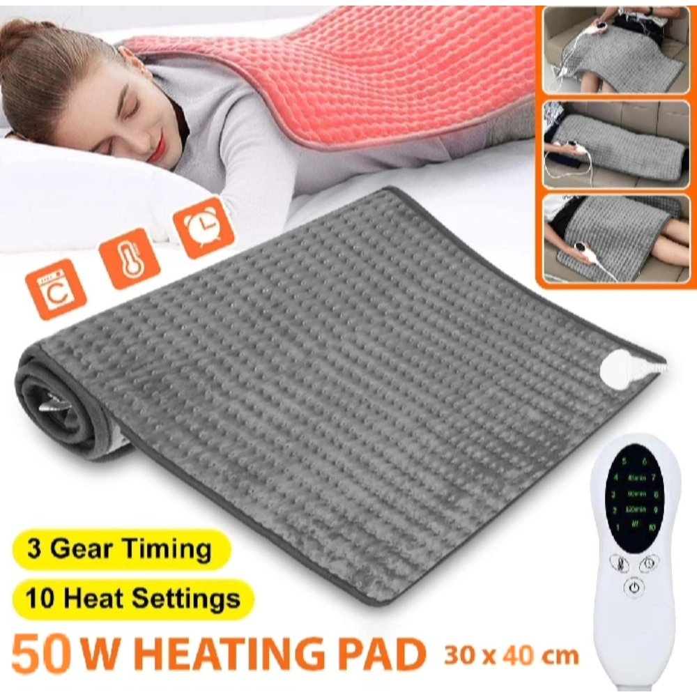 10 Level 50W Electric Heating Pad 30x40cm