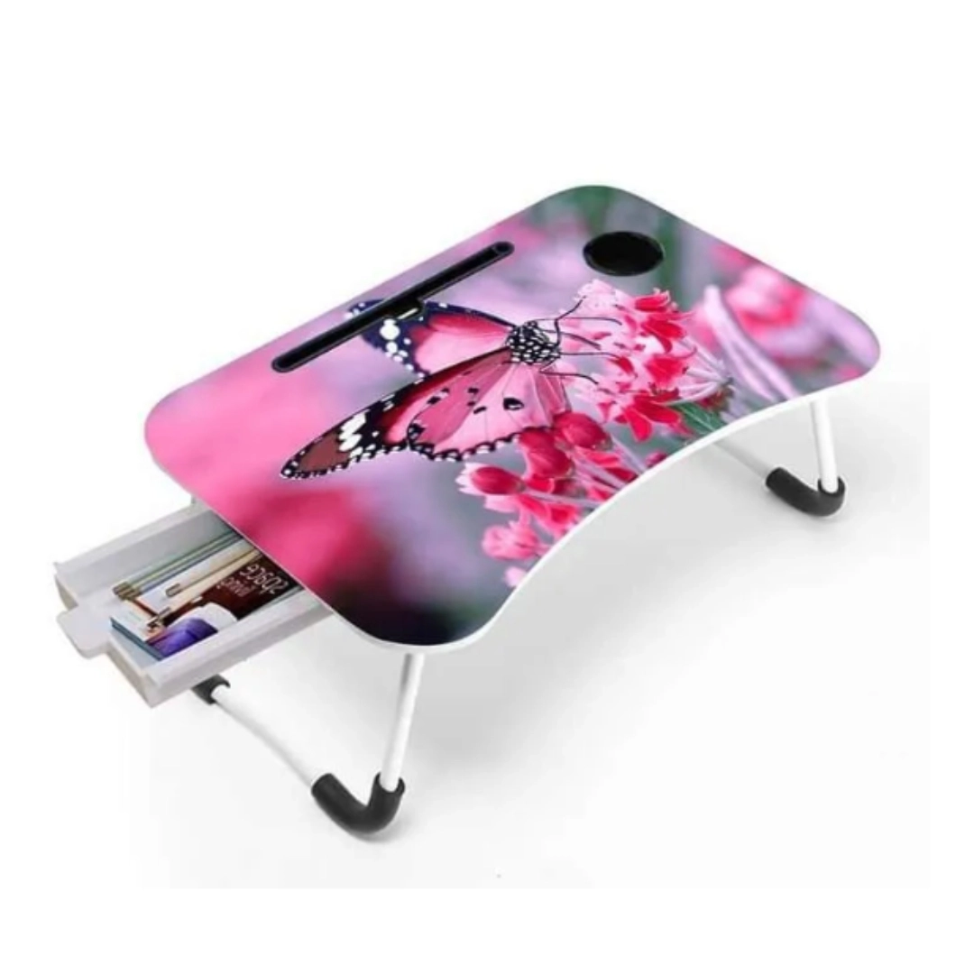 Multi-Function Folding Waterproof Printing Laptop Desk with drawer