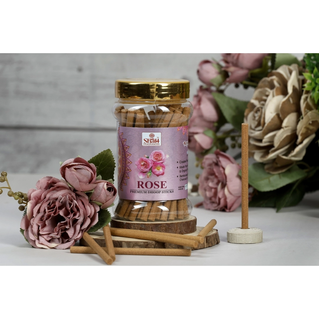Shah Fragrance - Rose Premium Dhoop Incense Stick Agarbatti (New Edition )