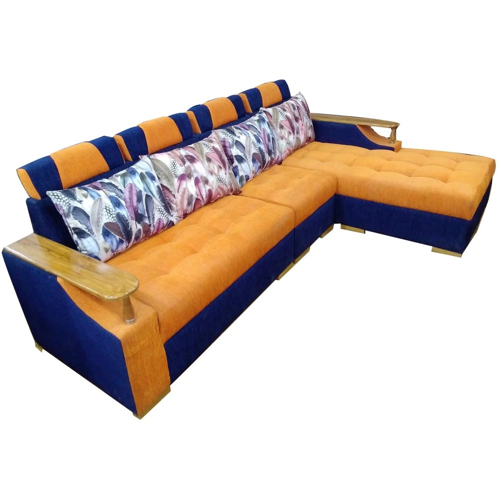 S-586 - Solid Ctg Segun Kath L-Corner Sofa With Smooth Lecquer Polish ...