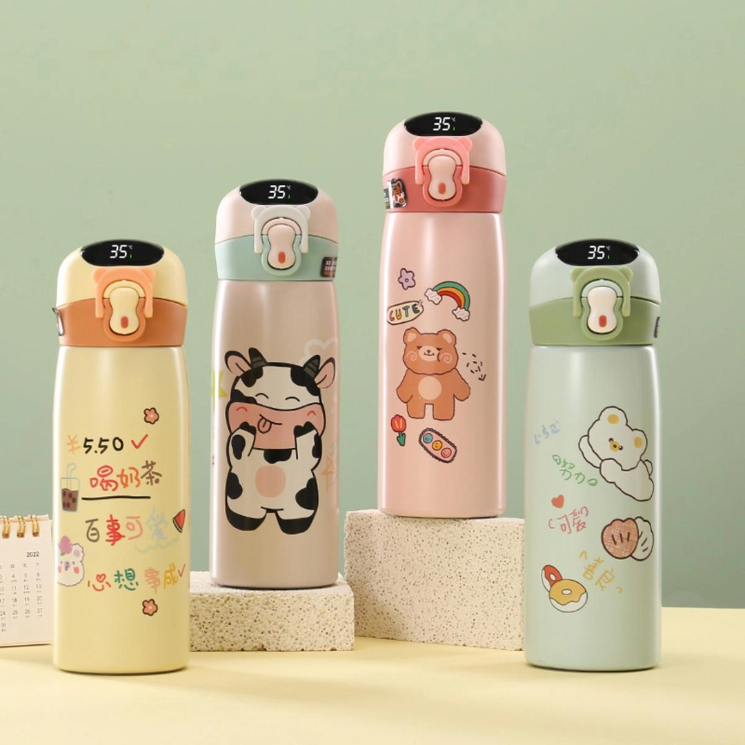 New Cartoon Intelligent Insulation Cup Temperature Display Bouncing ...