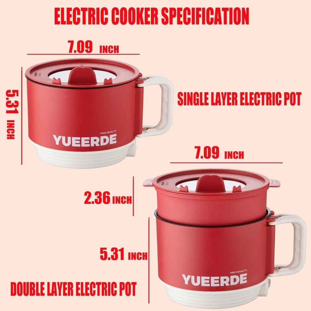 Compact Multifunction Electric Cooker – Non-stick Cooking Pot | Buy All