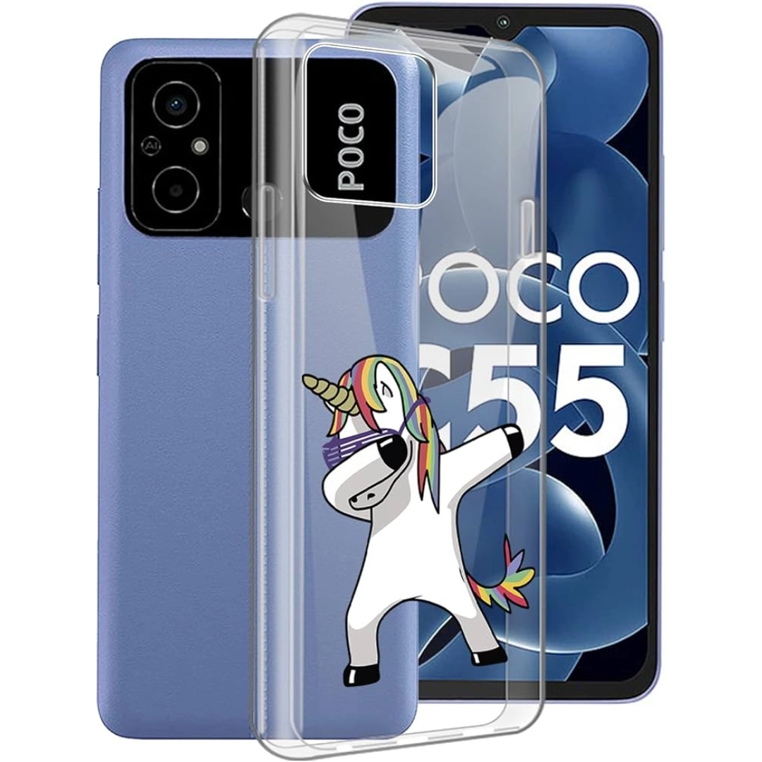 Xiaomi Poco C55 Soft TPU Transparent Phone Case (Back Case Cover For ...