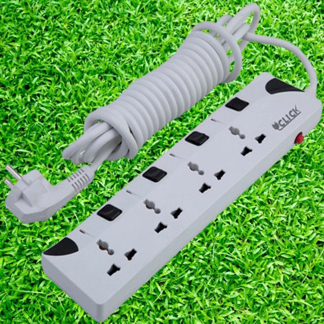 CLICK Safe 4 Socket Multiplug Extension Cord 4skt Port Multi Plug Socket