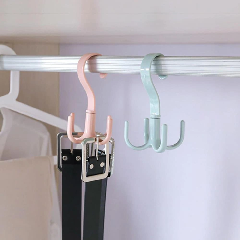 360* Rotating Hanger Multi-Function Handbag 360 Degree Rotated 4 Hooks ...