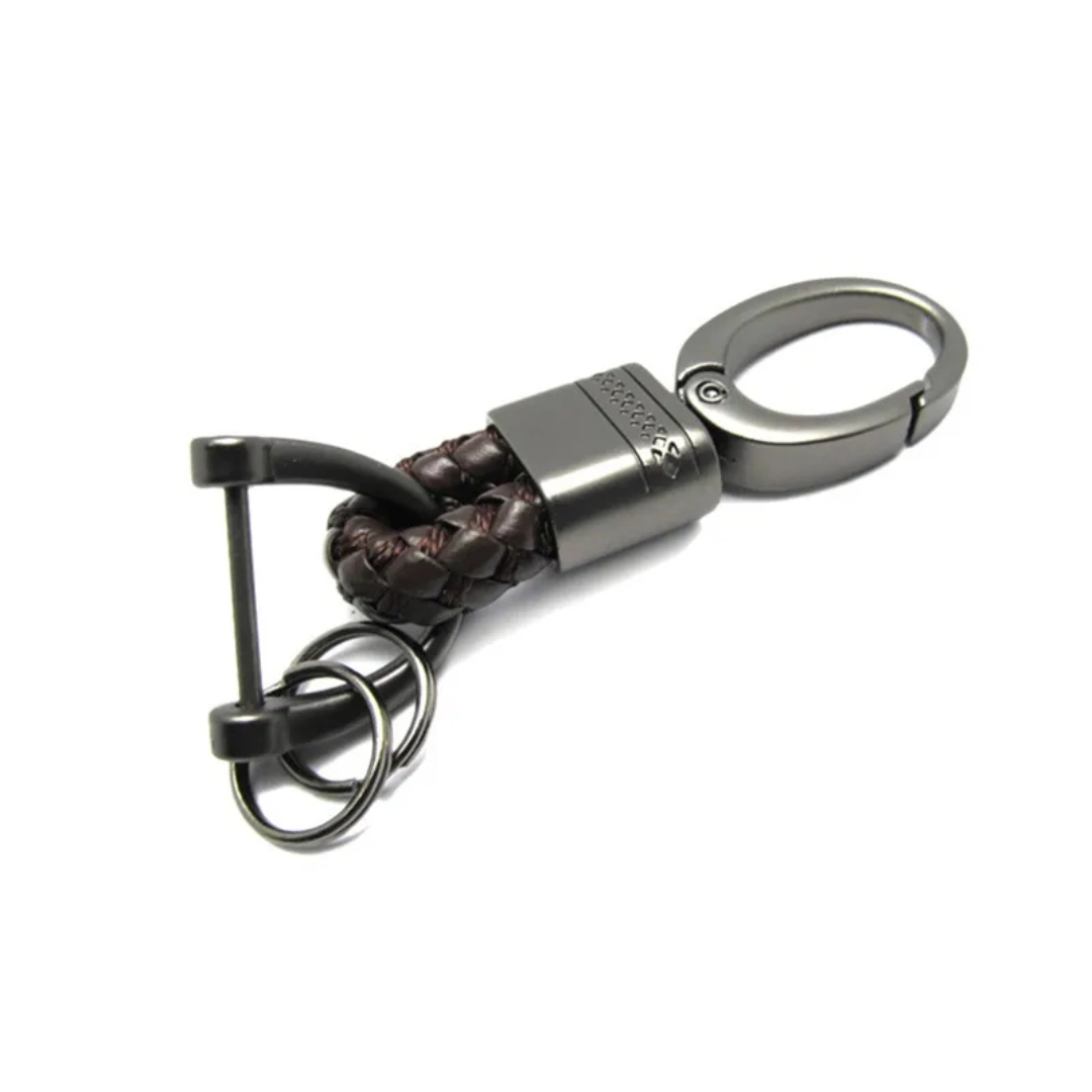 Metal Luxury Leather Lanyard Keychain Men Women Car Key Ring Holder ...