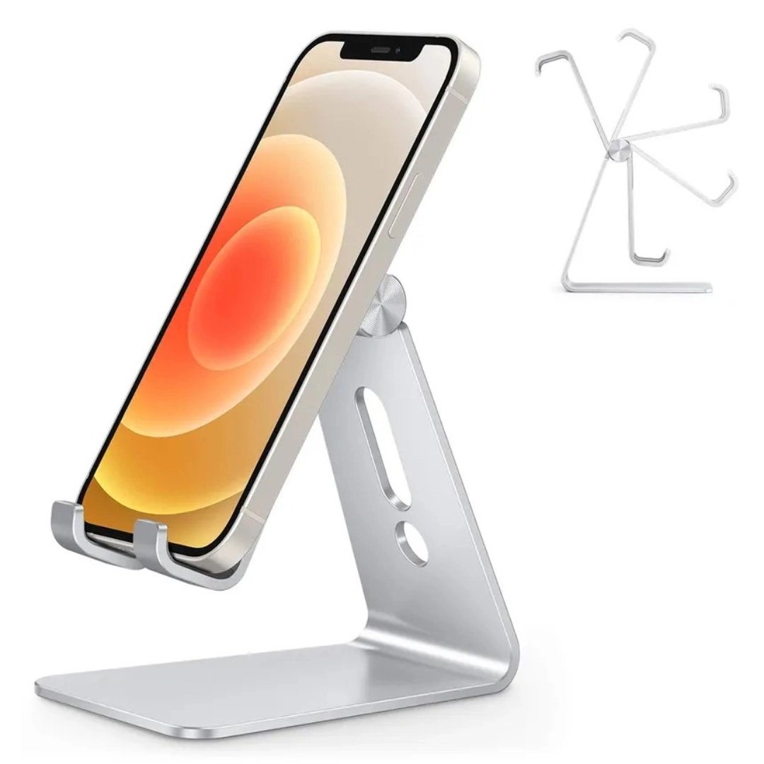 360° Rotating Aluminum Alloy Base Desktop Tablet Phone Holder Stand For ...