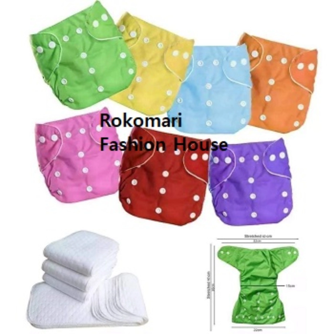 Adjustable Washable Reusable Diaper Pant With ( 3 leyar) 1 pad