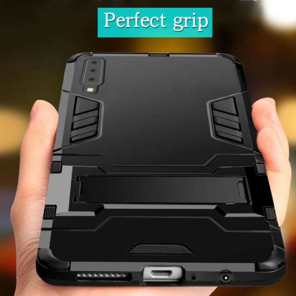 Samsung Galaxy A7 (2018) - iRonman Armor Kickstand Back Phone Case ...