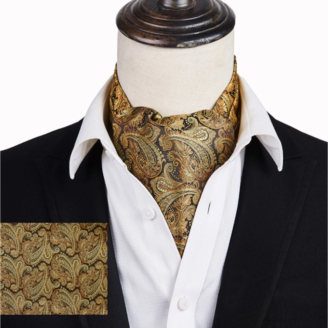 Men's Neckties Vintage Paisley Wedding Formal Cravat Silk Ascot Ties ...