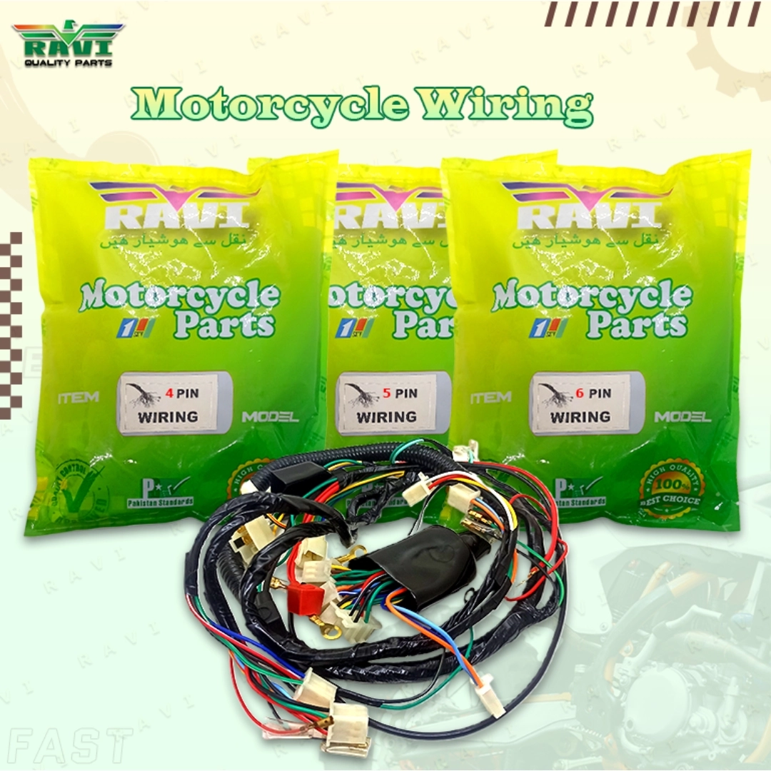 Self Wiring High Quality and Durable Motorcycle Wiring Set 4/5/6 pin ...