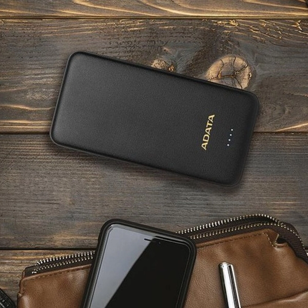 Adata T10000 Dual USB Ultra Slim 10000mah Power Bank (Black)