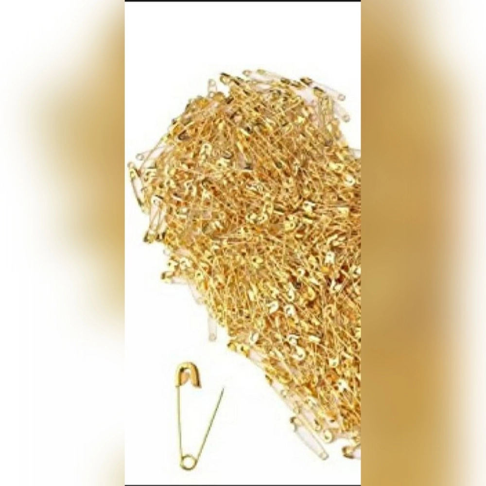 Safety Pin (Golden-mini size /18mm) - 24 Pieces or 2 Dozens