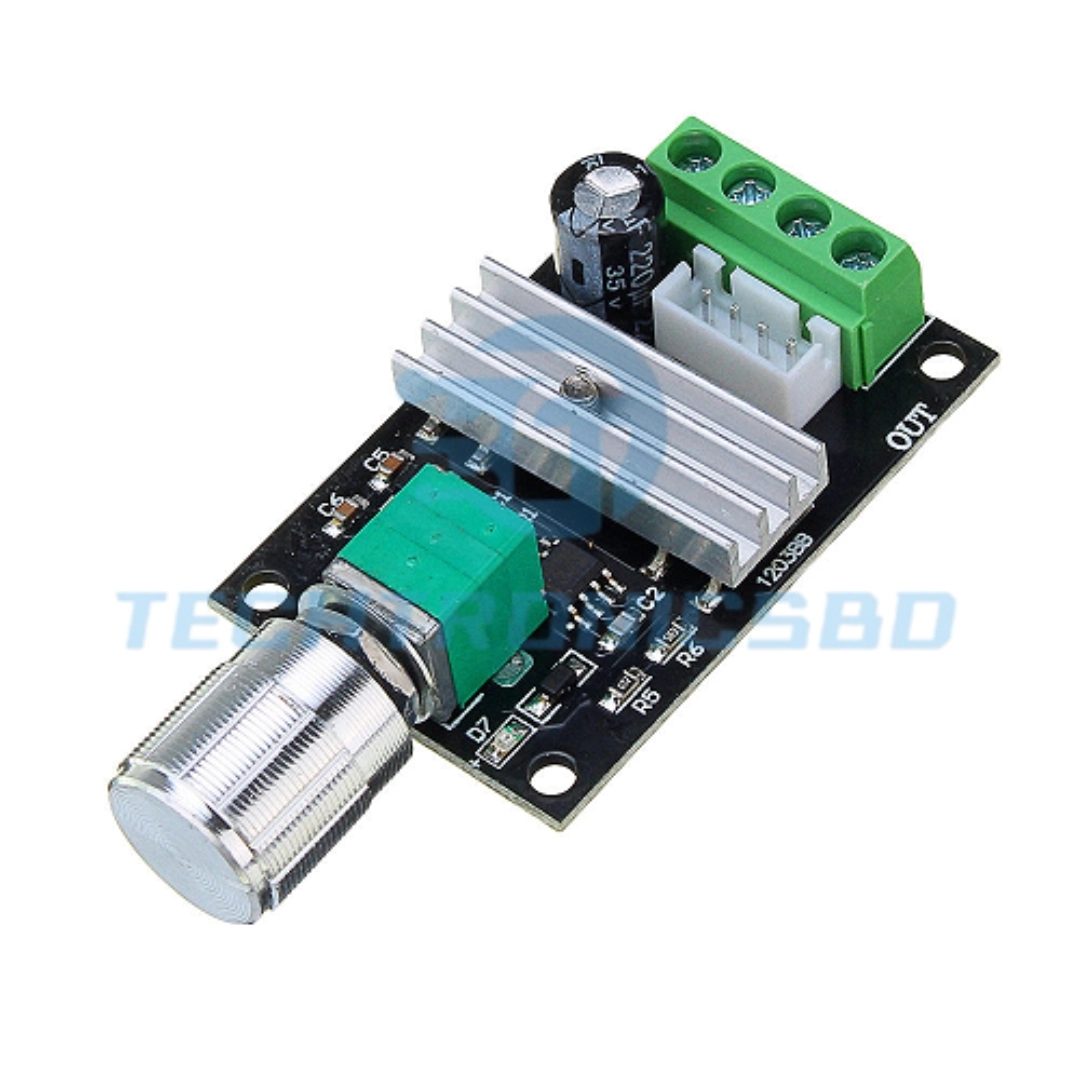 PWM DC 6V–28V 3A Motor Speed Controller (1203BK) | Adjustable DC Motor ...