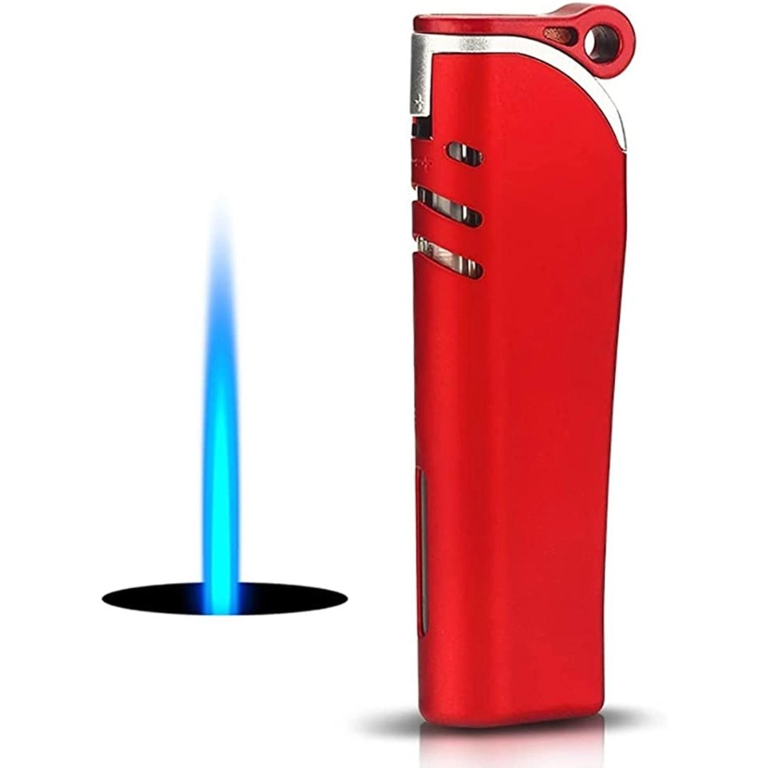 Red Metal Turbo jet Windows Gas Lighter Windproof Gas Refillable Butane ...