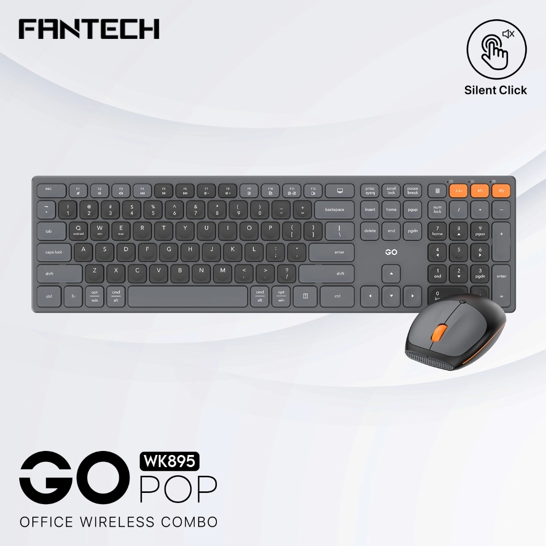 FANTECH WK895 Go Pop Wireless Multimedia Office Keyboard And Mouse ...