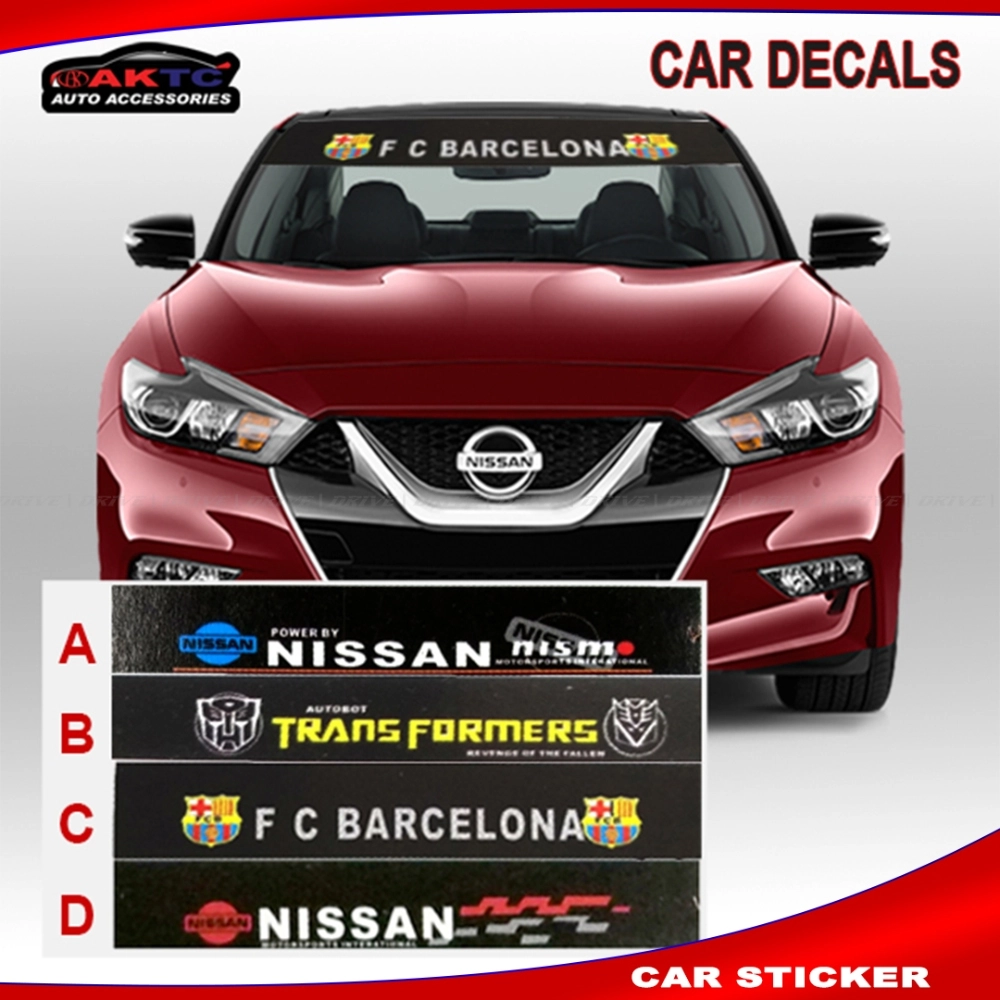 FC Barcelona Car Universal Windshield reflective sticker Sport ...