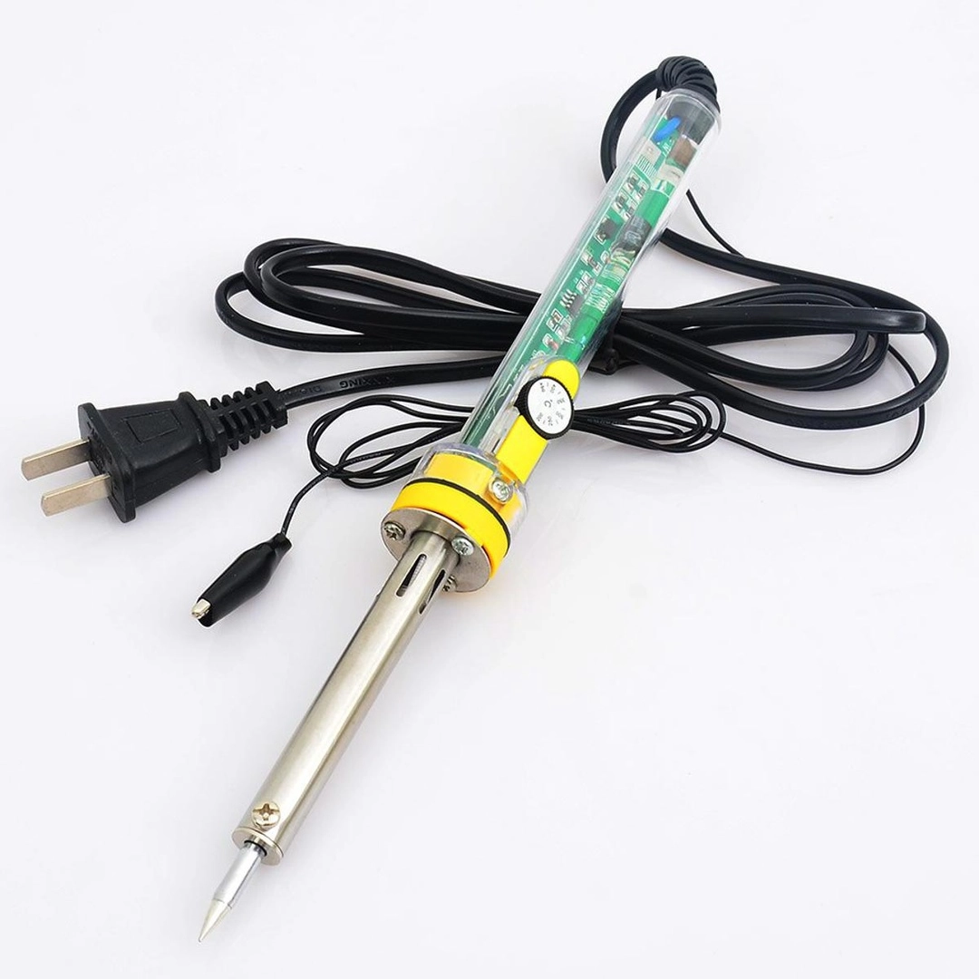 Transparent Solderin Iron Adjustable Temperature Control 60W Ac220V Electric Soldering Irons ...