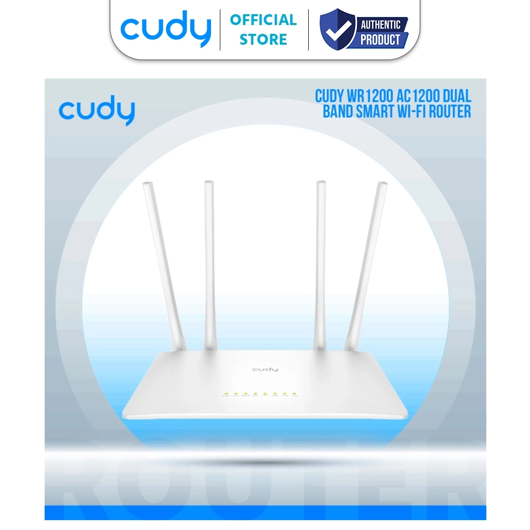 Cudy WR1200 AC1200 Dual Band Smart Wi-Fi Router - 5dBi High Gain ...