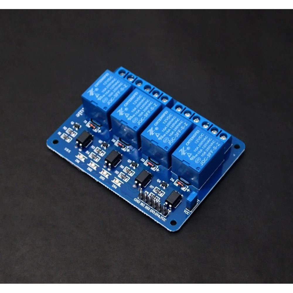 12V Relay Module DC 12V Four Channel Isolated Relay Control Module With ...