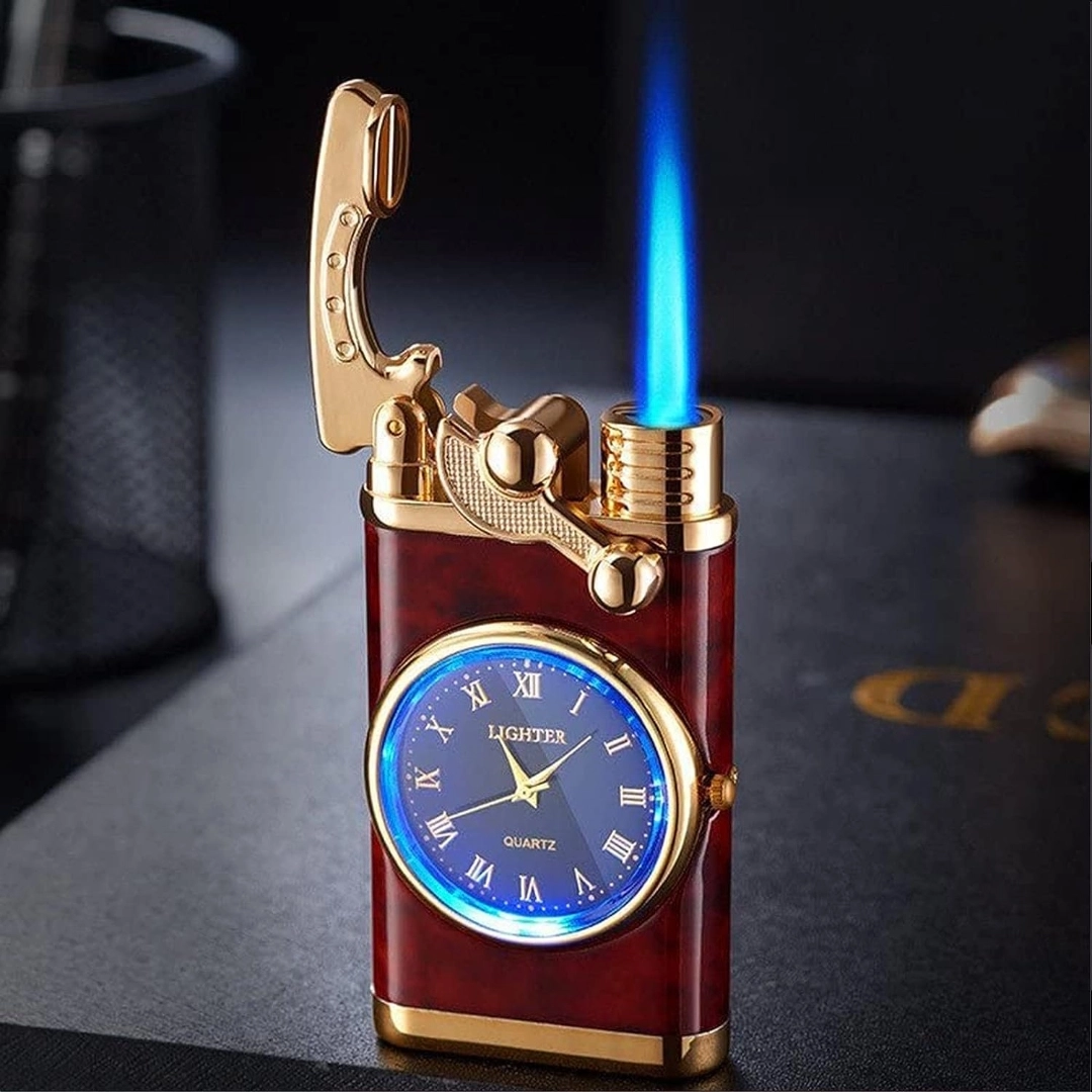 Best Quality Creative Quartz Watch Windproof Lighter Metal Blue Light ...