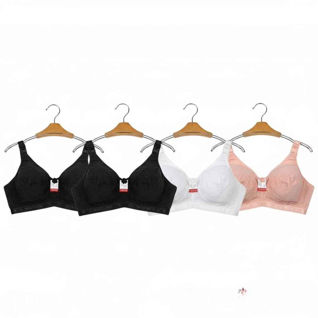 Guddi Cotton Belt Bra For Women – 4 Pcs Combo Pack, Full Coverage ...