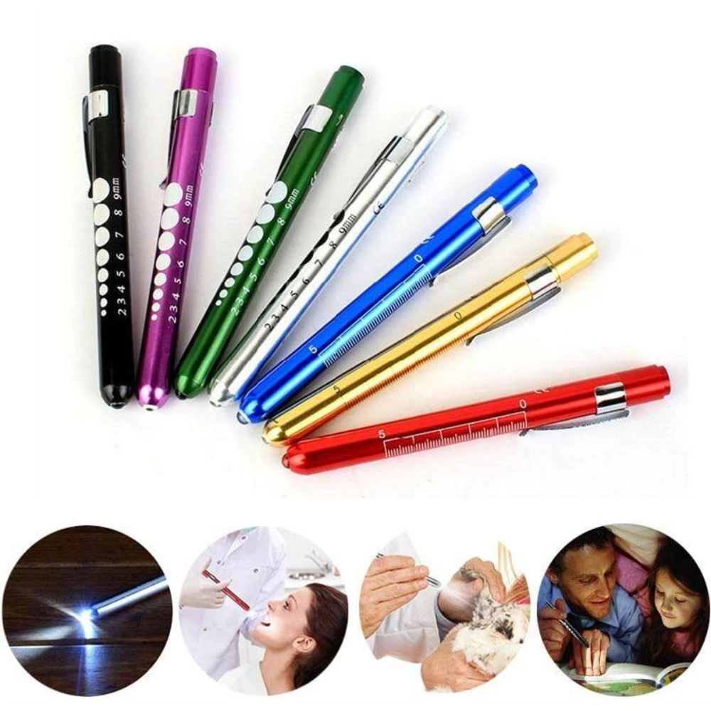 Medical Flashlight Lanterna With Pupil Gauge Led Pen Light Torch Lamp ...