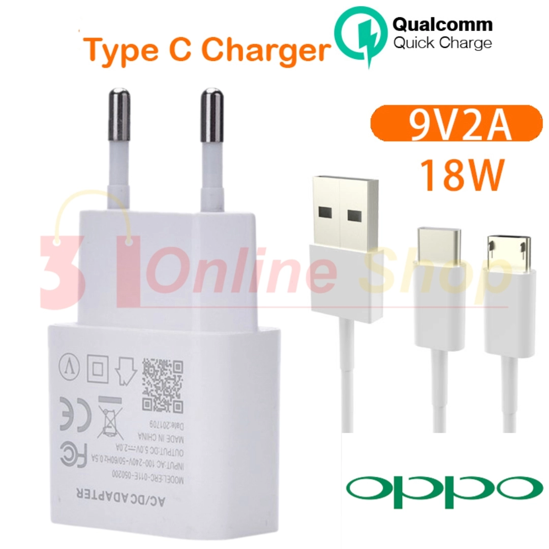OPPO 18W Super Fast Charger Type-C 5A Quick charging Cord cable Charger ...