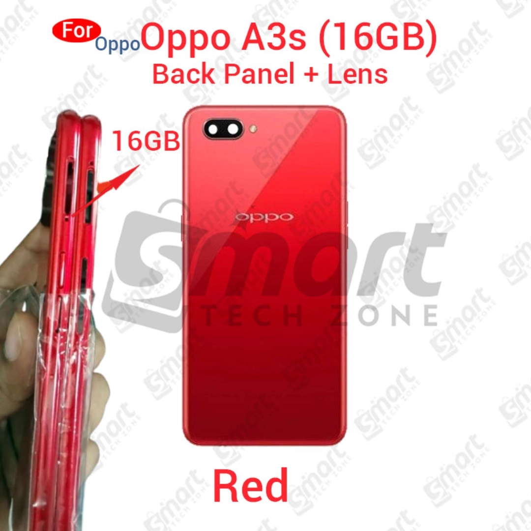 For Oppo A3s 16GB and 32GB Back Panel/ Backshell/ Casing + Camera Lens ...