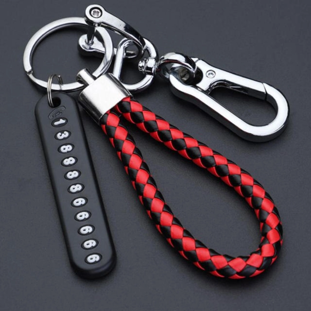 Pendant Keychain Phone Number Car Auto Motor Cycle Key Ring Anti-Lost ...