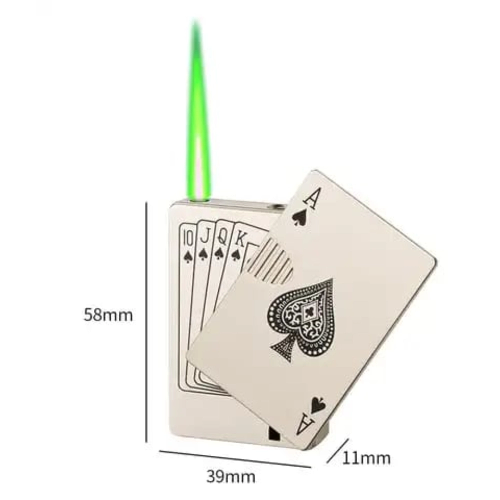 LED Playing Shaped Card Jet Torch Turbo Lighter with Currency Detector ...