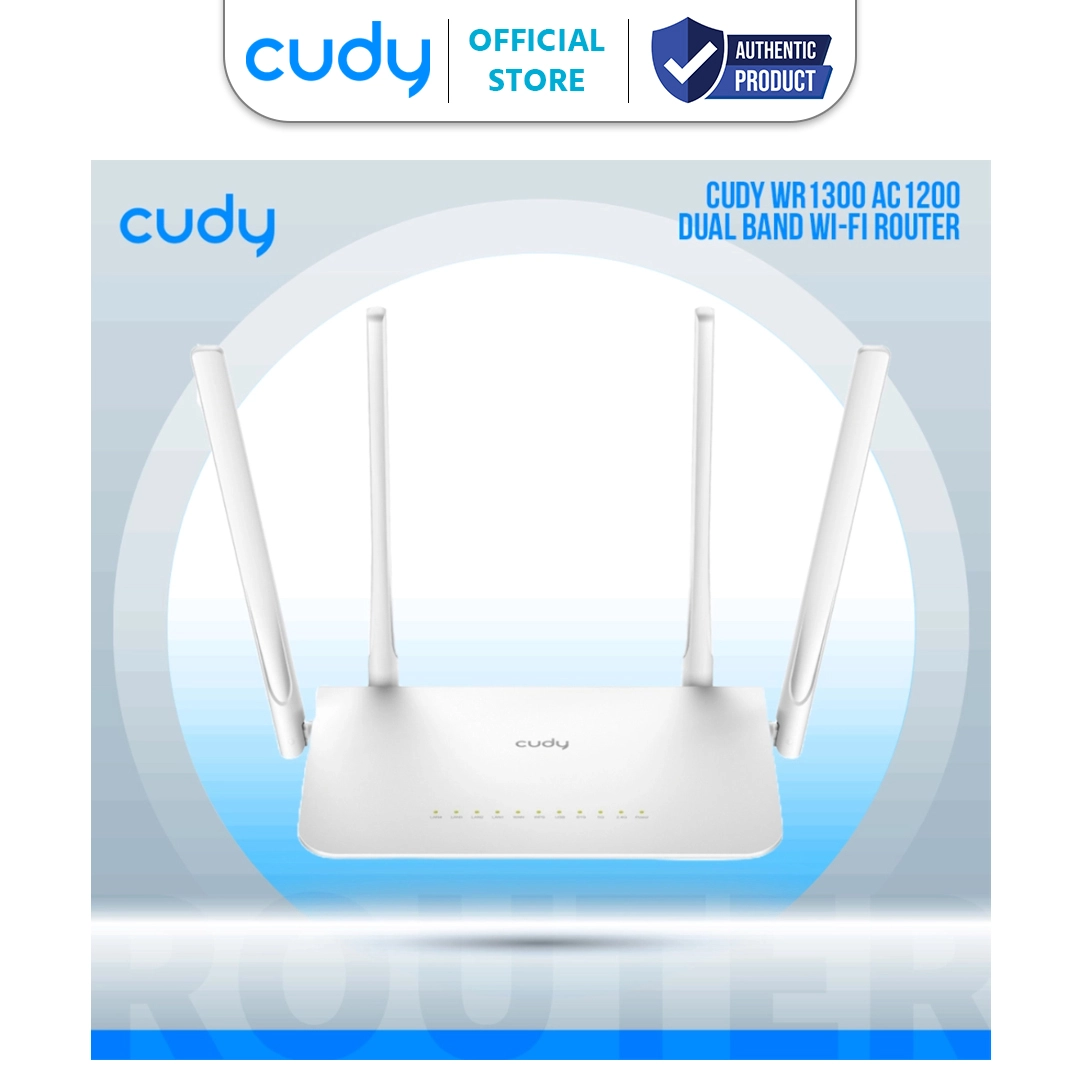Cudy WR1300 AC1200 Dual Band Wi-Fi Router - 867Mbps at 5GHz and 300Mbps ...