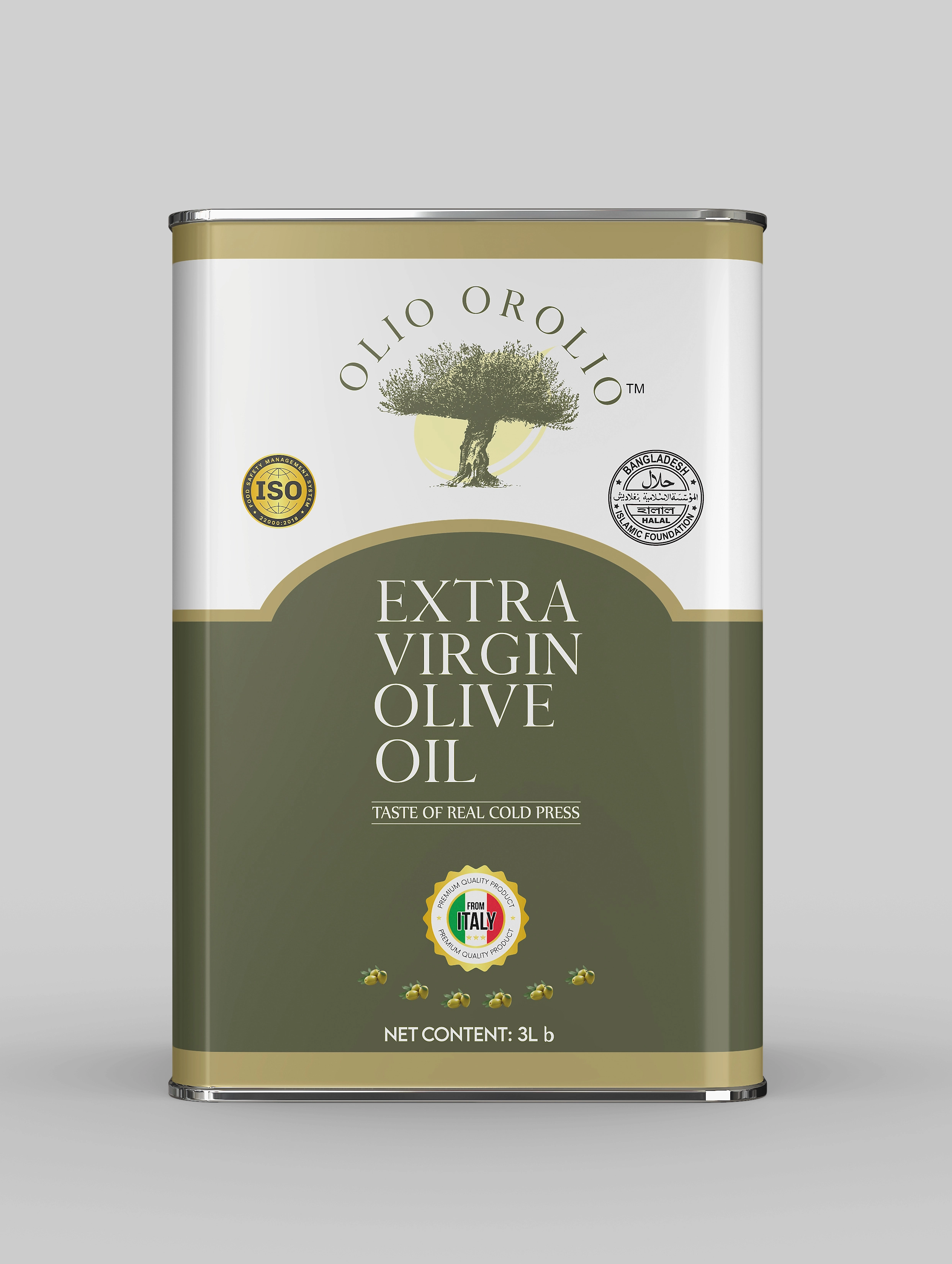 Olio Orolio Extra Virgin Olive Oil - 3L Tin