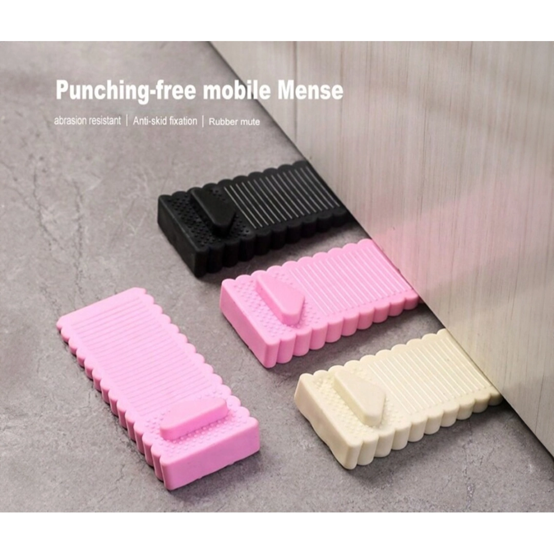 Silicone Door Stopper Reusable Shock Absorbent Block Wedge Doorstops ...