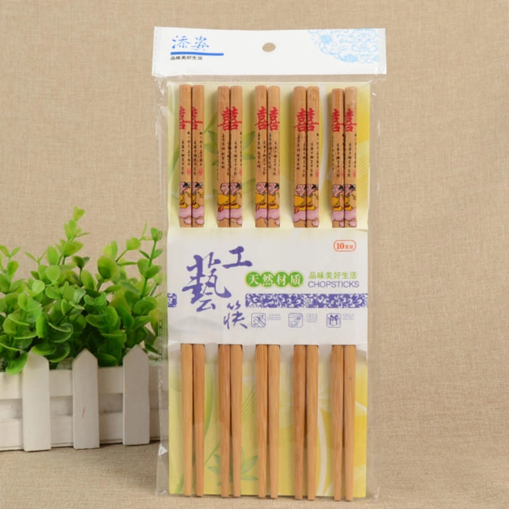 Natural Carved Bamboo Chopsticks, Creative Bamboo Chopstick Set ...