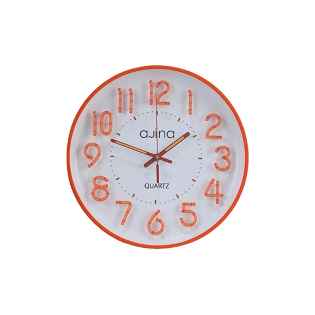 RFL Ajina Maple Digit Round Wall Clock Orange 891212