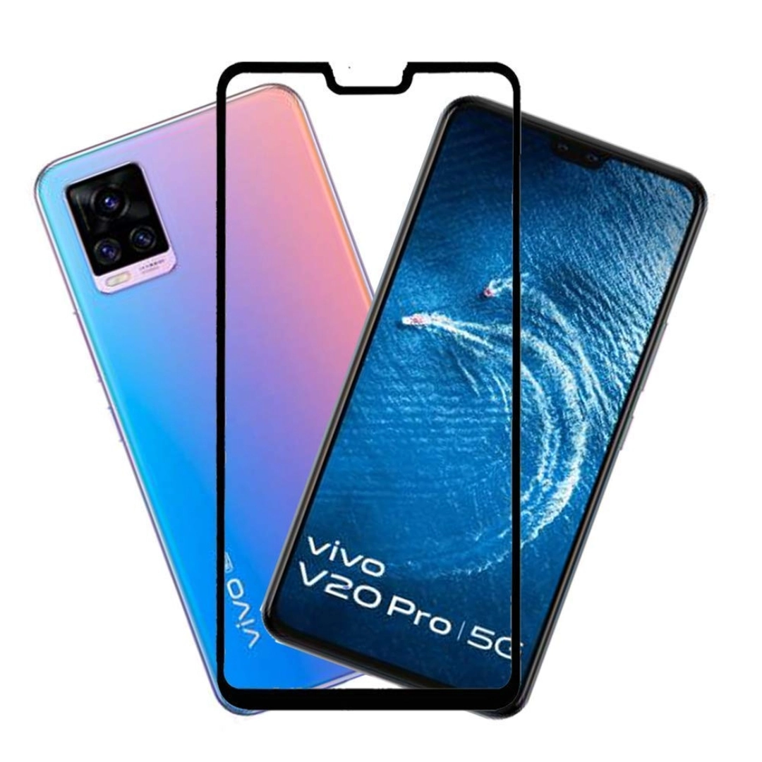 Vivo v20 pro 5g Full Glue 5D/6D/10d Tempered Glass Screen Protector-Black