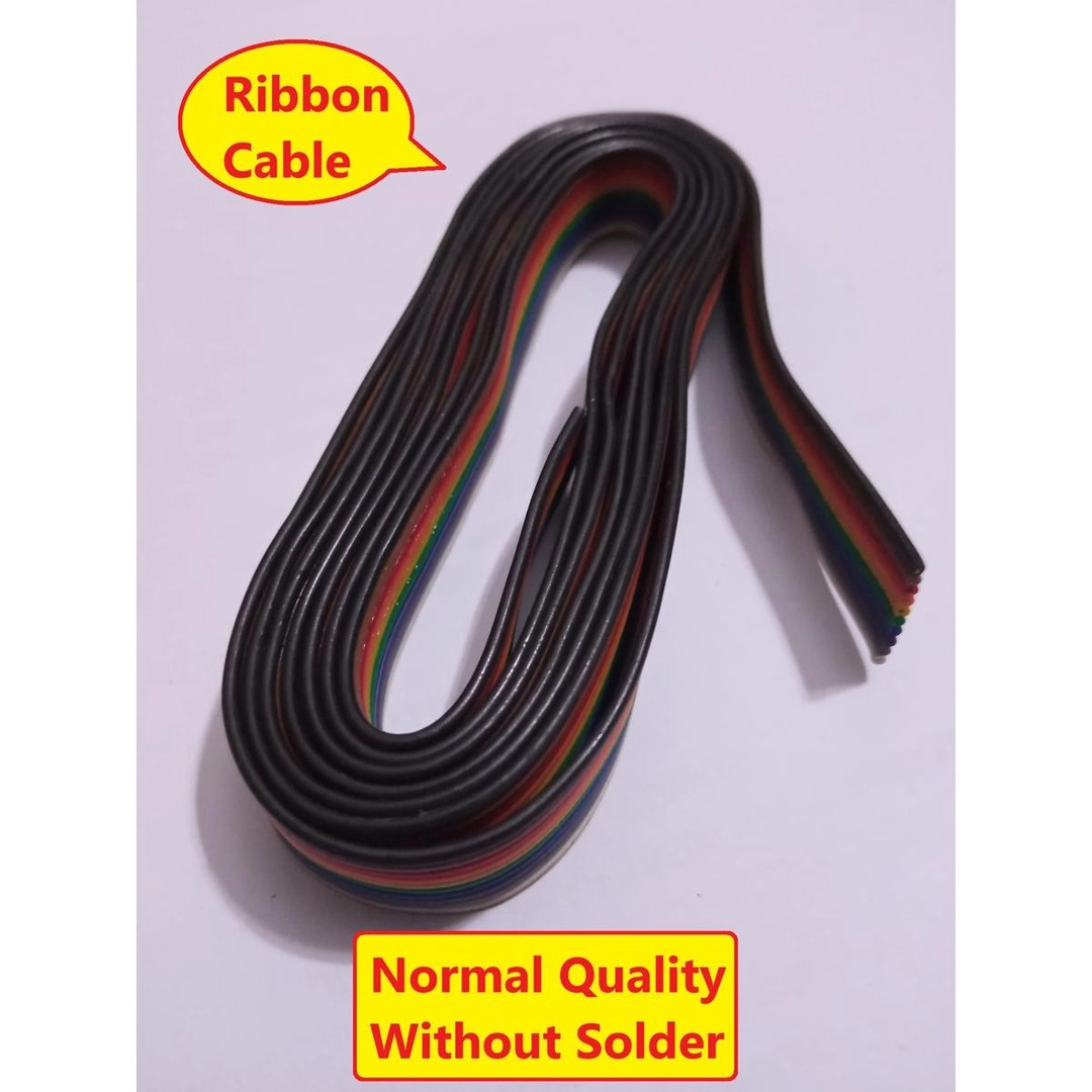3-Feet NORMAL QUALITY 10 Wire Cable MULTICOLOR Flexible 10 Wire Ribbon ...