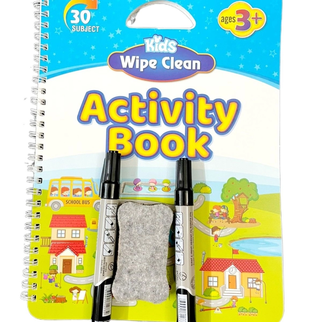 Kids Wipe Clean Activity Book for Learning, Reading and Writing Both in ...